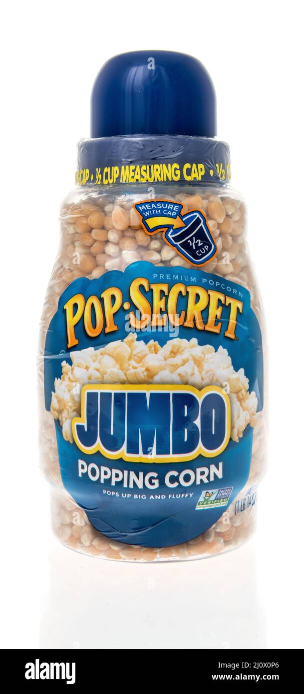 Winneconne, WI -19 March 2021: A package of Pop secret jumbo popping ...