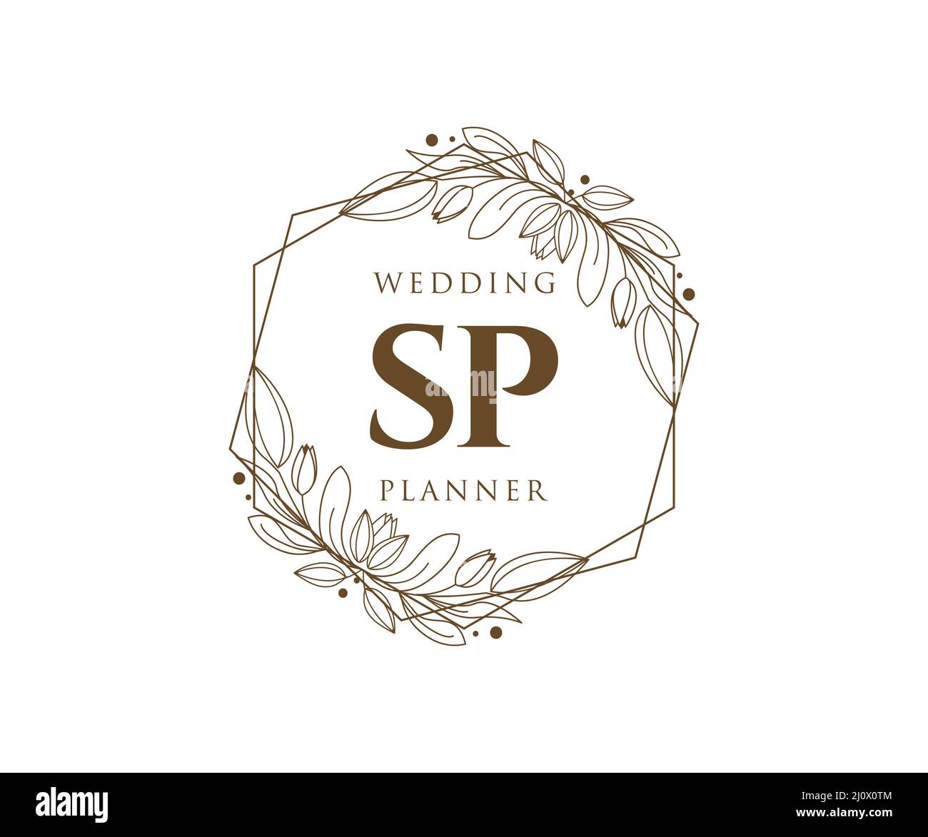 SP Initials letter Wedding monogram logos collection, hand drawn modern ...