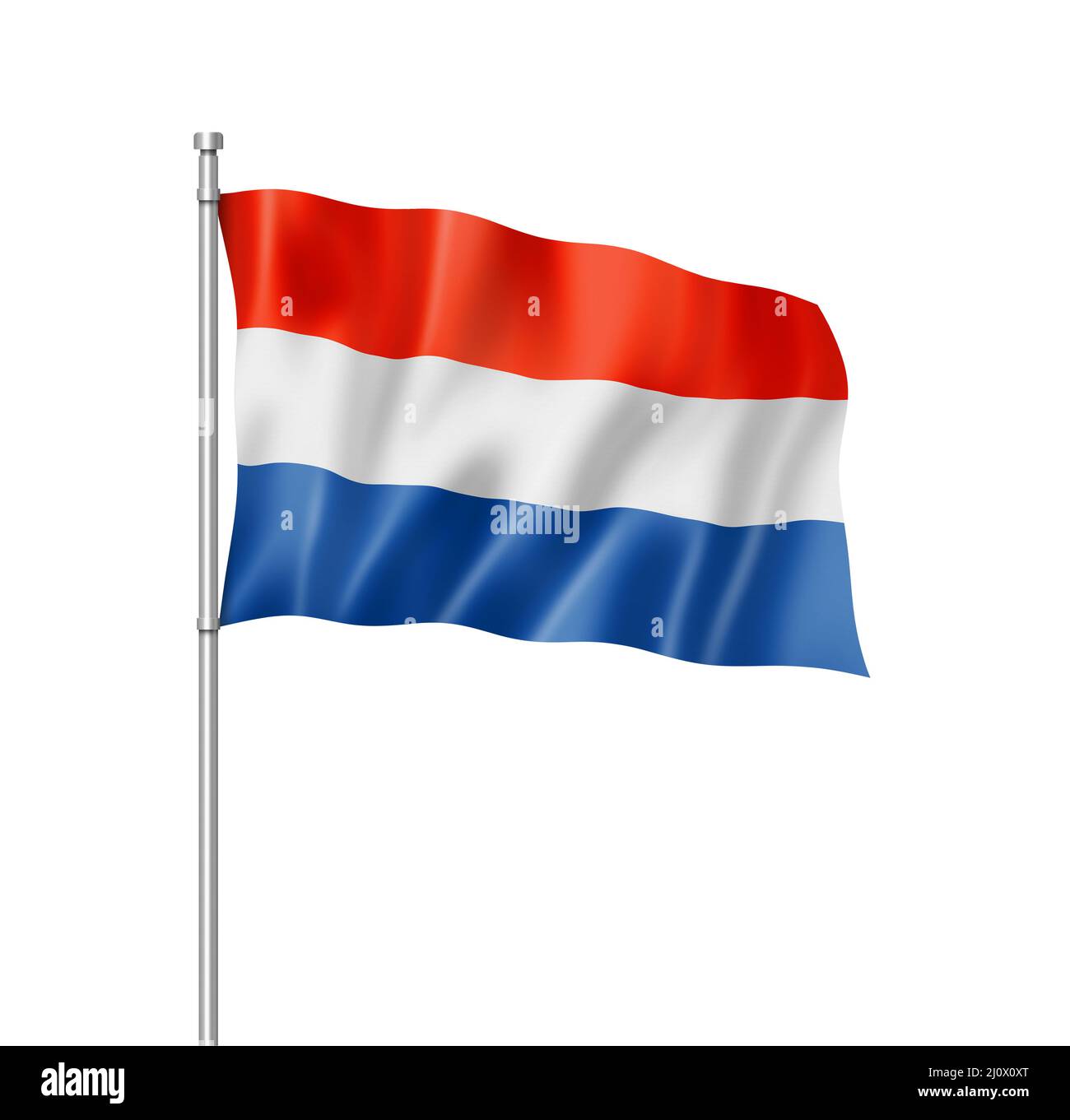 Netherlands flag waving on Cut Out Stock Images & Pictures - Alamy