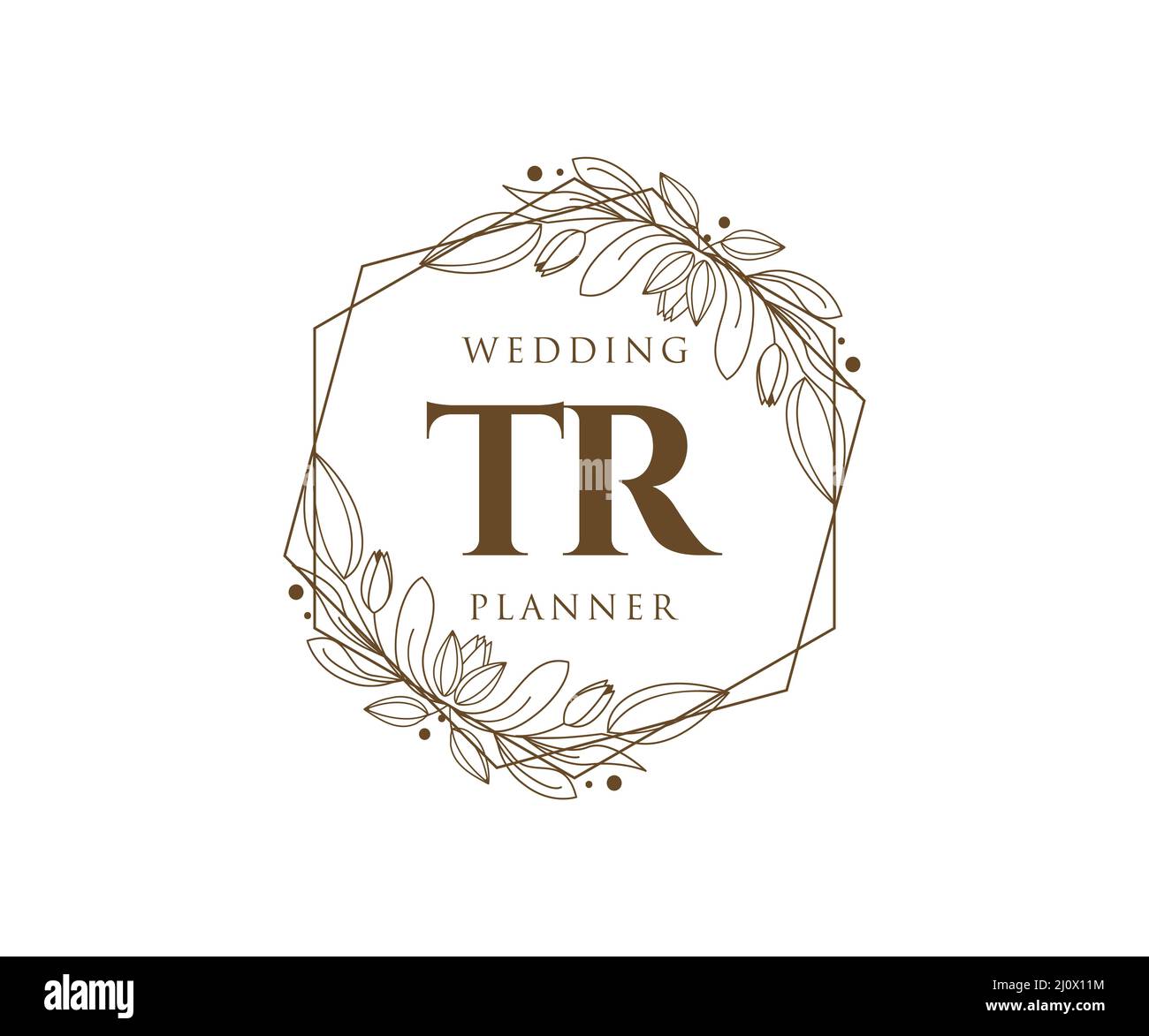 TR Initials letter Wedding monogram logos collection, hand drawn modern ...