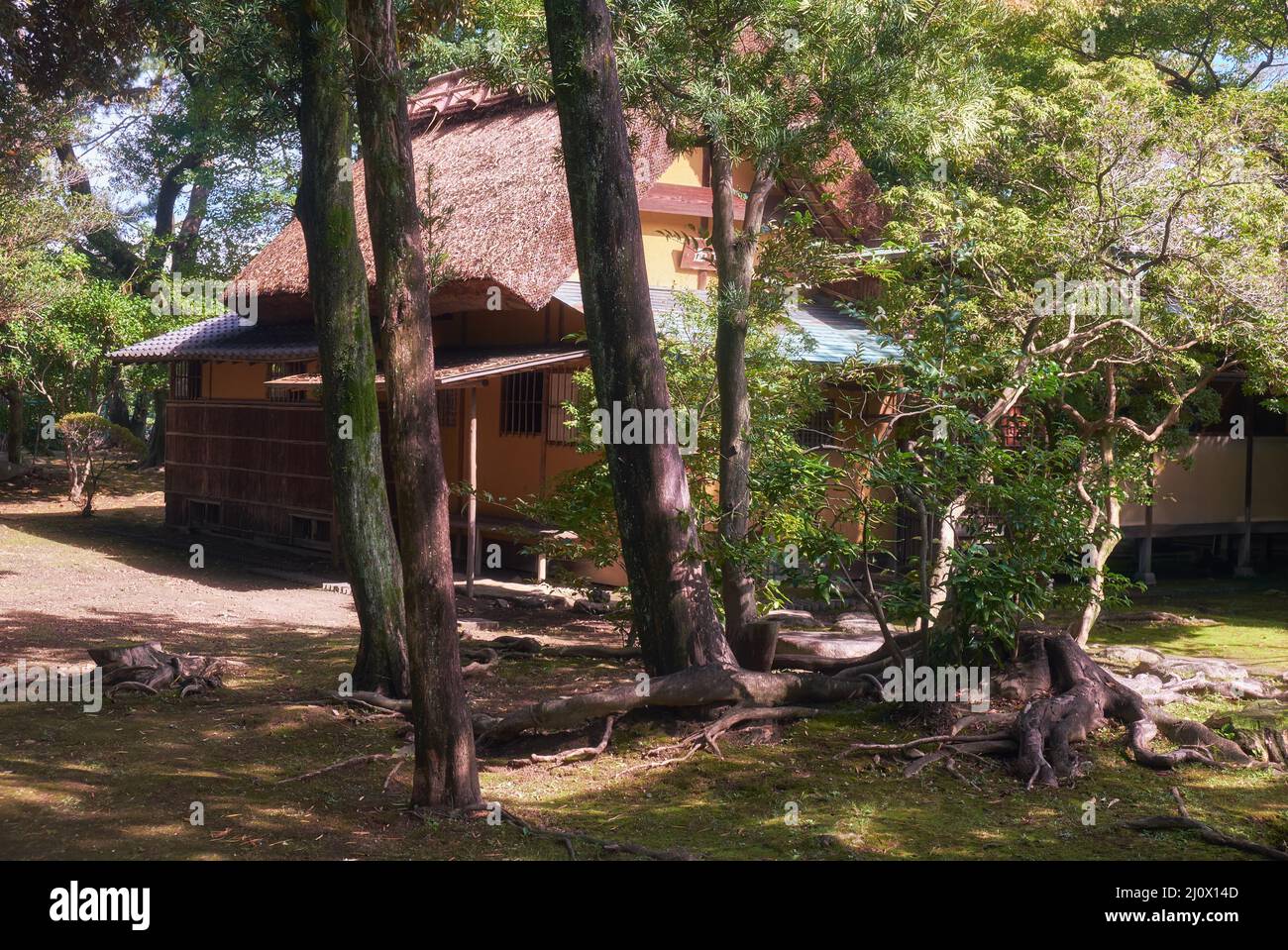 The old tea house at the Ofukemaru gardens of Nagoya castle. Nagoya ...