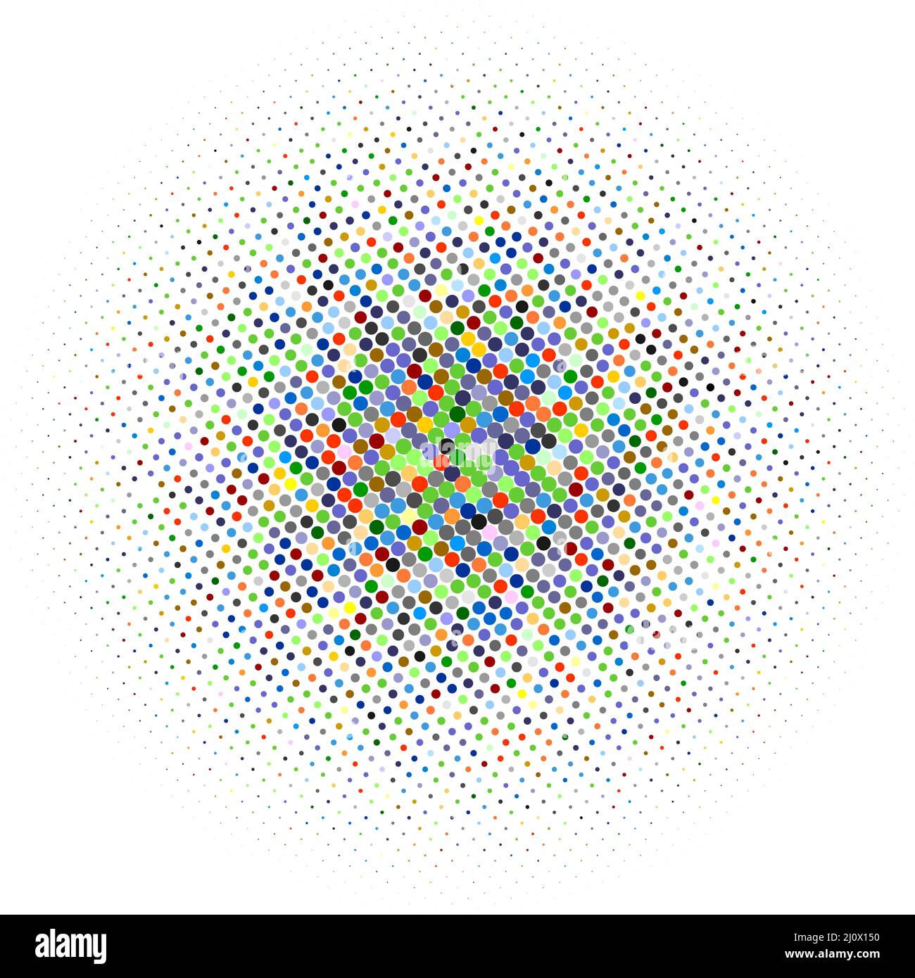 Colored radial halftone pattern in order of honeycomb Stock Vector ...