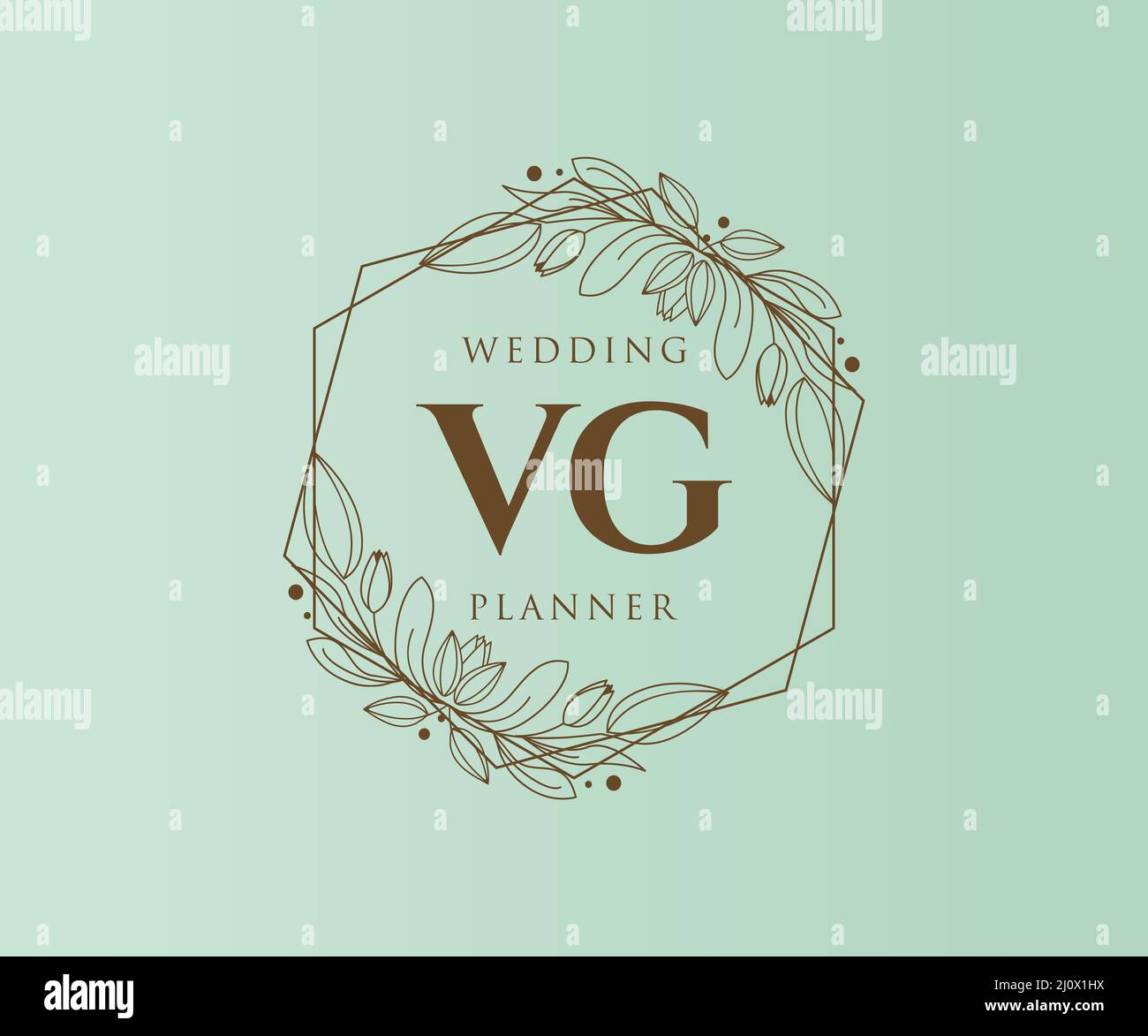 VG Initials letter Wedding monogram logos collection, hand drawn modern ...