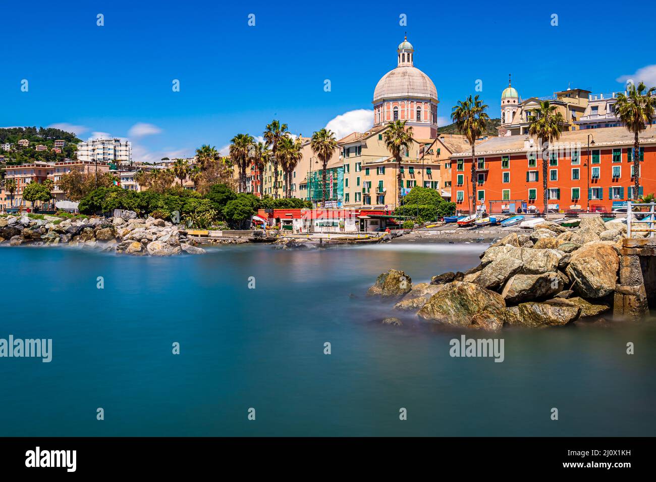 Citiscape of Genoa Pegli Stock Photo - Alamy