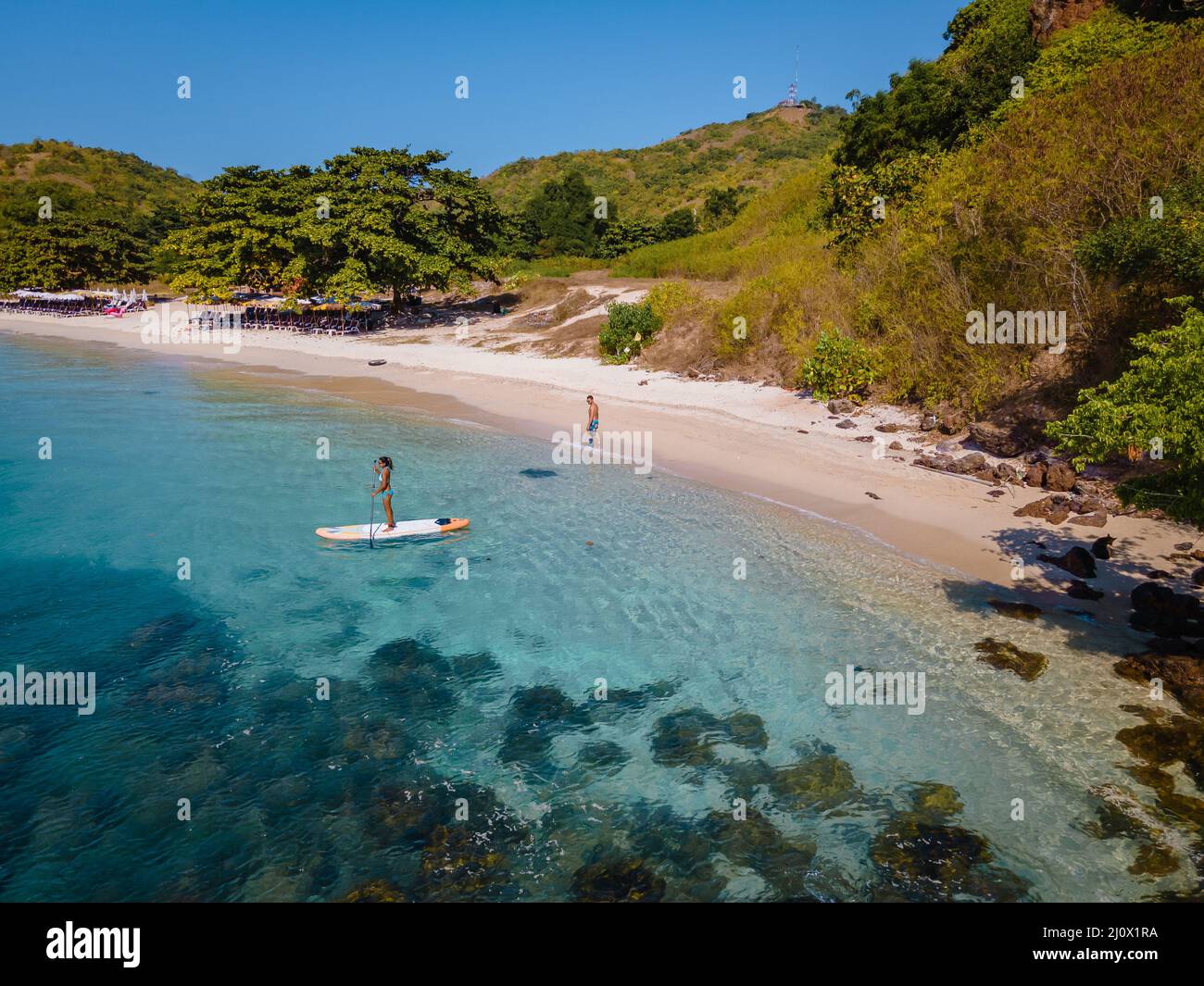 Koh Larn Island near Pattaya Thailand, tropical beach of Koh Larn ...