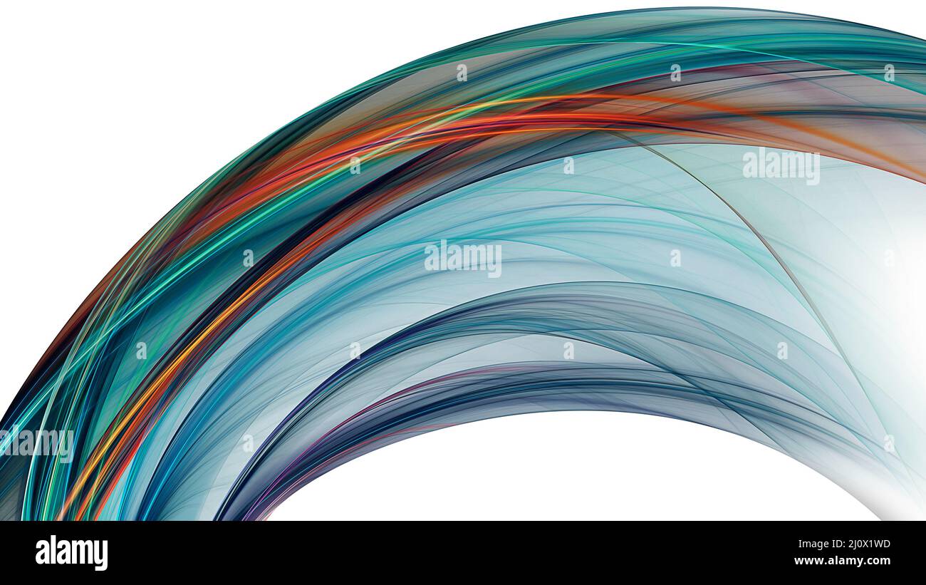 Bright Fractal Wavy Lines Stock Photo - Alamy