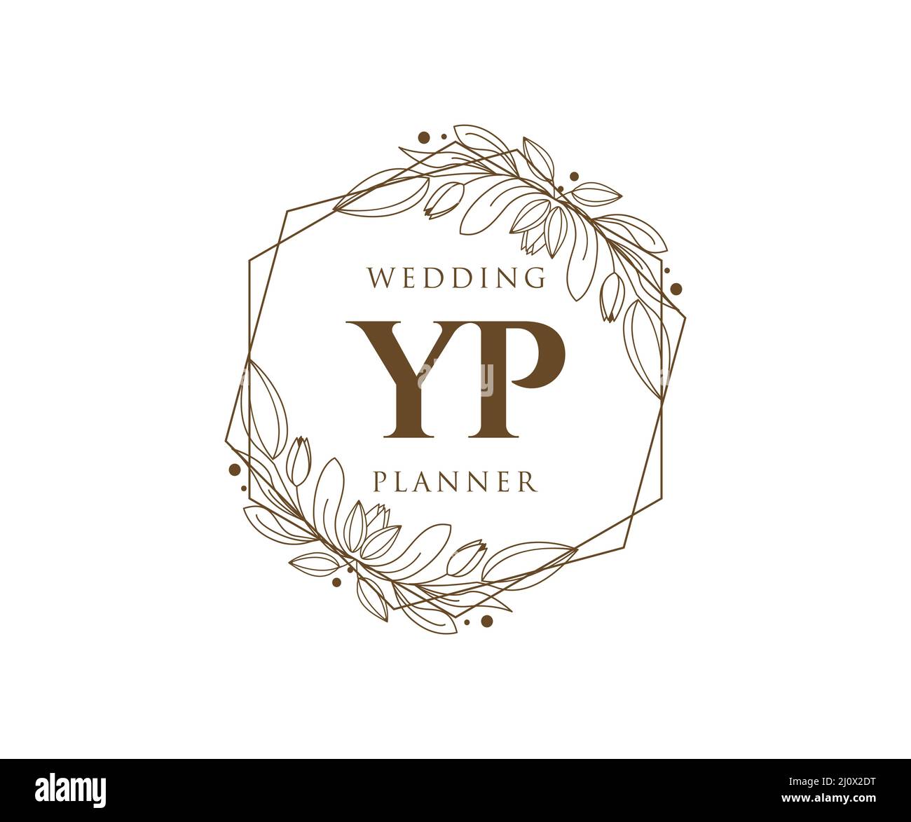 YP Initials letter Wedding monogram logos collection, hand drawn modern ...