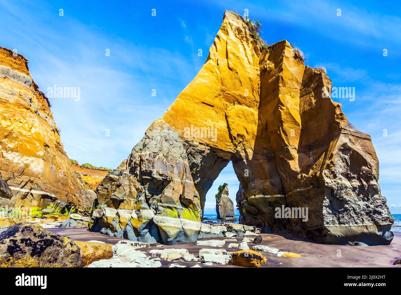 Exotic rocks Three Sisters Stock Photo - Alamy
