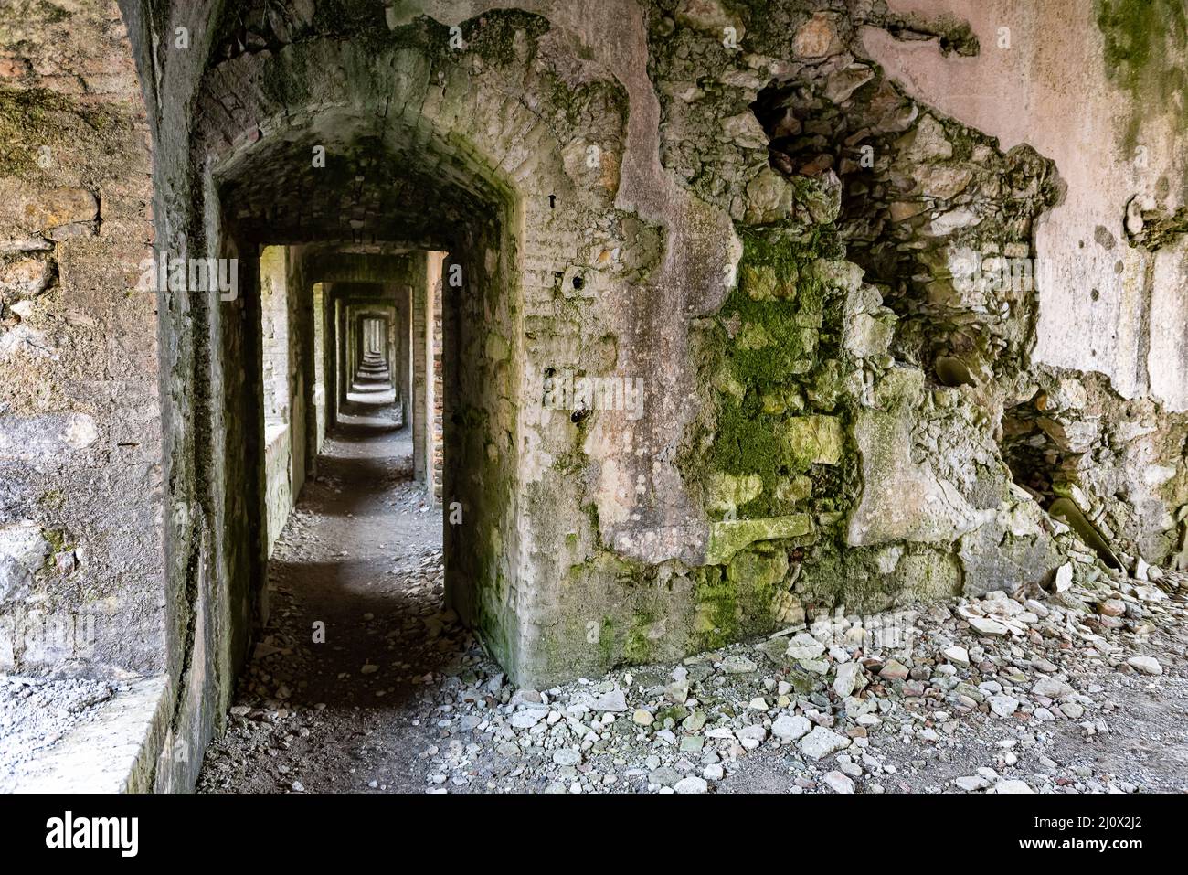 Inside Forte Monte Ratti in Genoa Stock Photo - Alamy