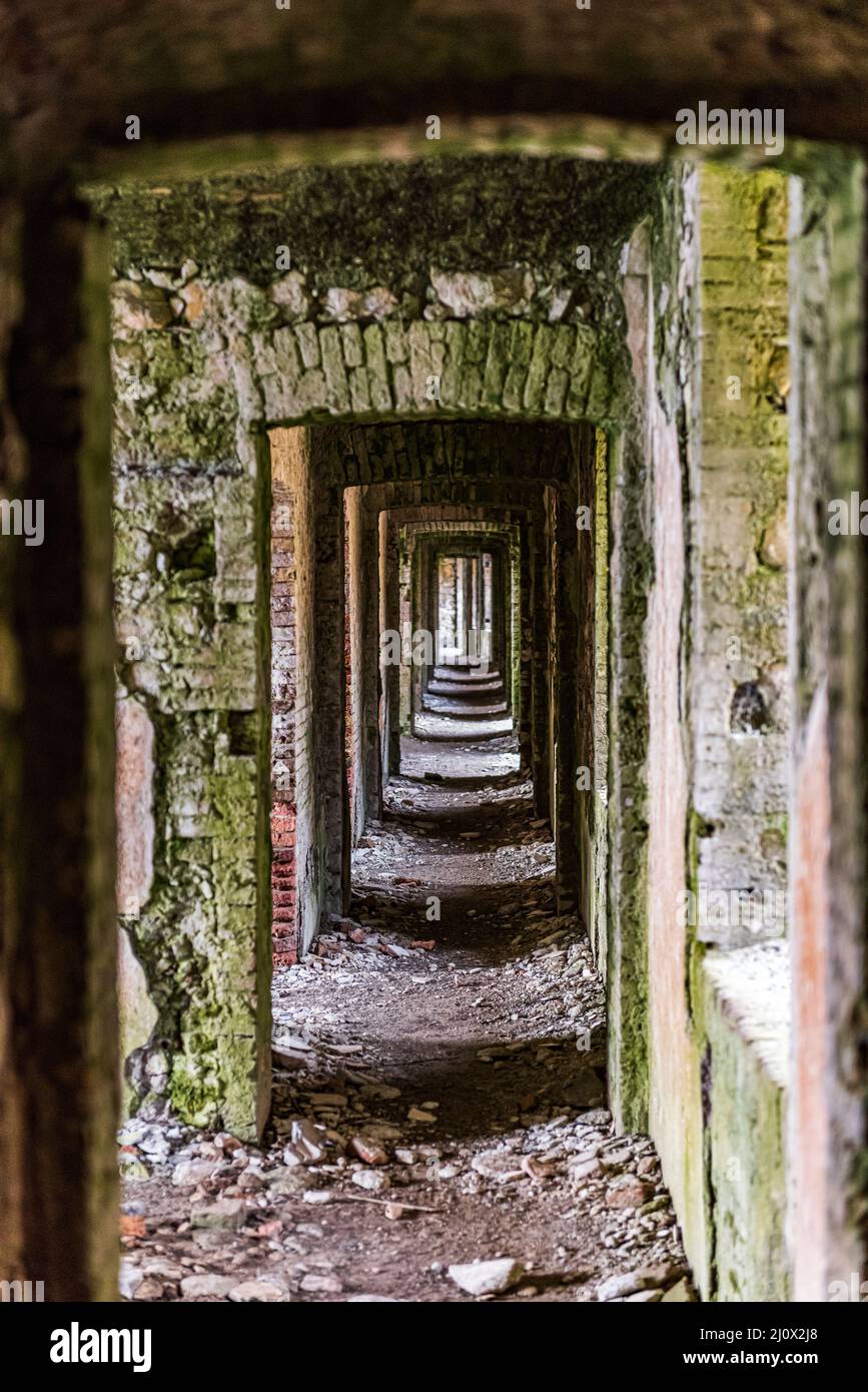Inside Forte Monte Ratti in Genoa Stock Photo - Alamy