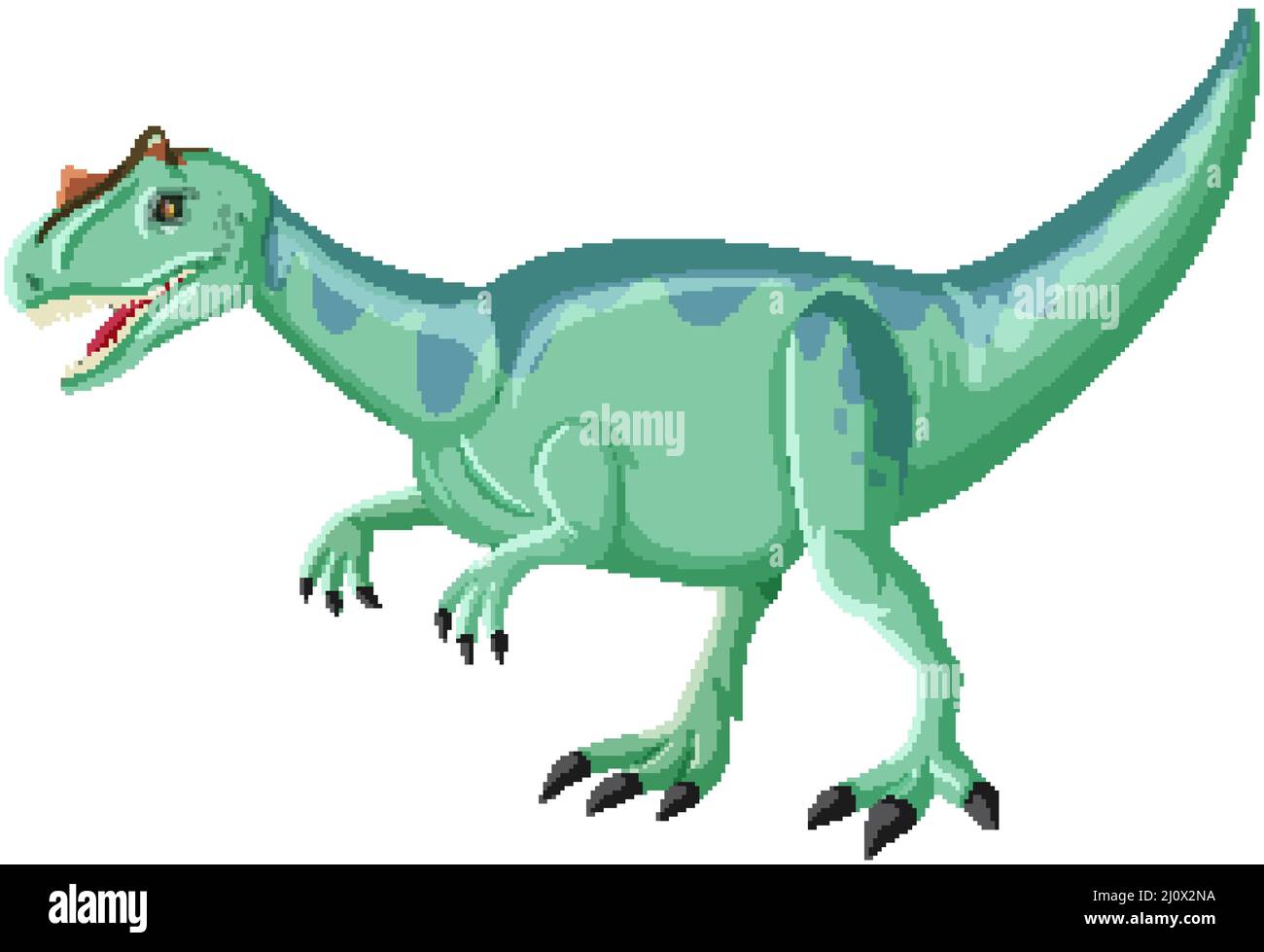A dinosaur carnotaurus on white background illustration Stock Vector ...