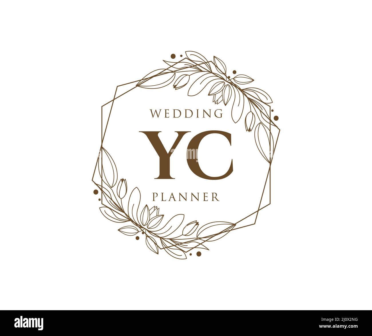 YC Initials letter Wedding monogram logos collection, hand drawn modern ...