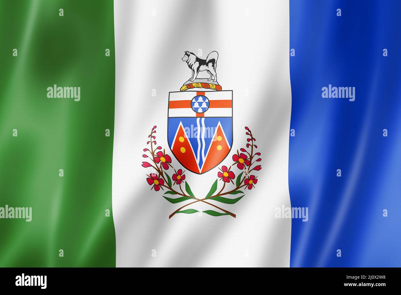 Yukon territory flag, Canada Stock Photo - Alamy