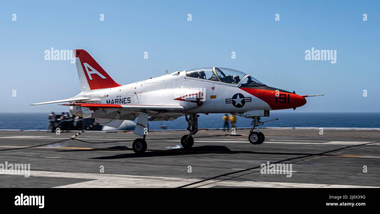 220318-N-MJ302-1105 PACIFIC OCEAN (Mar. 18, 2022) A T-45C Goshawk, from ...