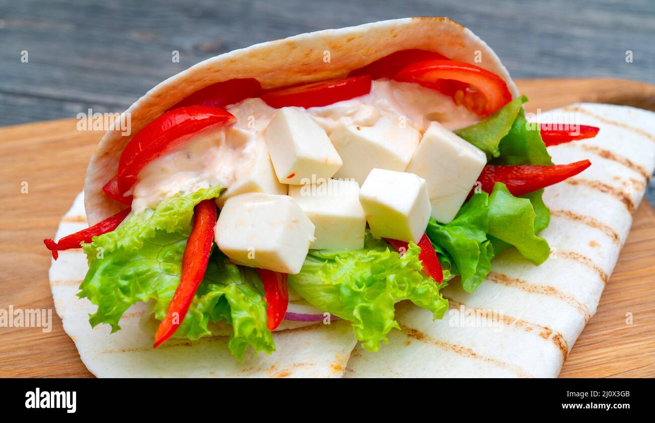 Vegetable roll for a healthy lifestyle Stock Photo - Alamy