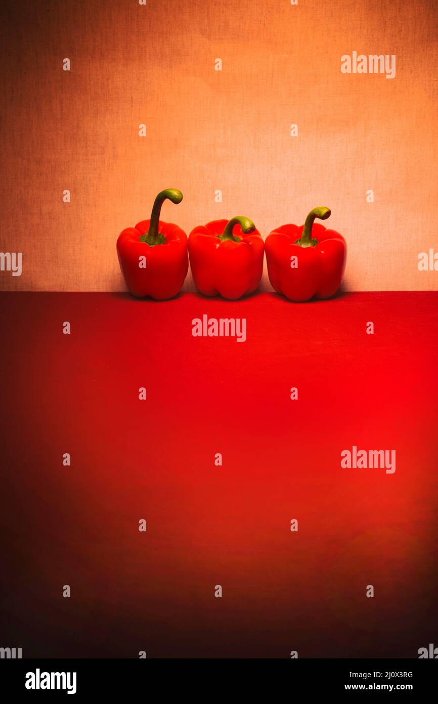 Red peppers still life hi-res stock photography and images - Alamy