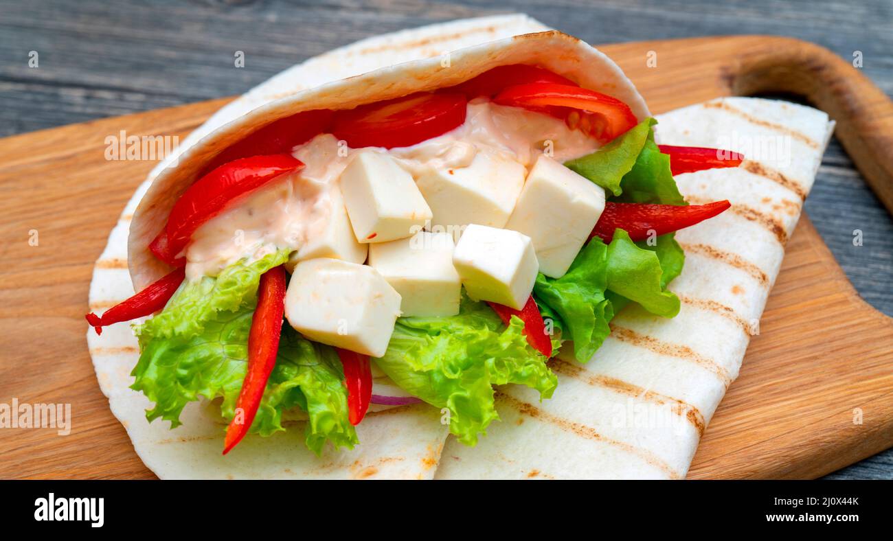 Vegetable roll for a healthy lifestyle Stock Photo - Alamy
