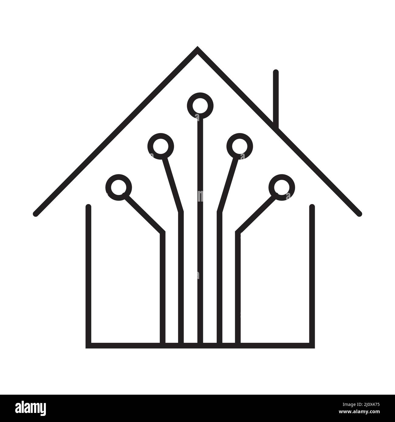 Digital house icon vector for graphic design, logo, website, social ...