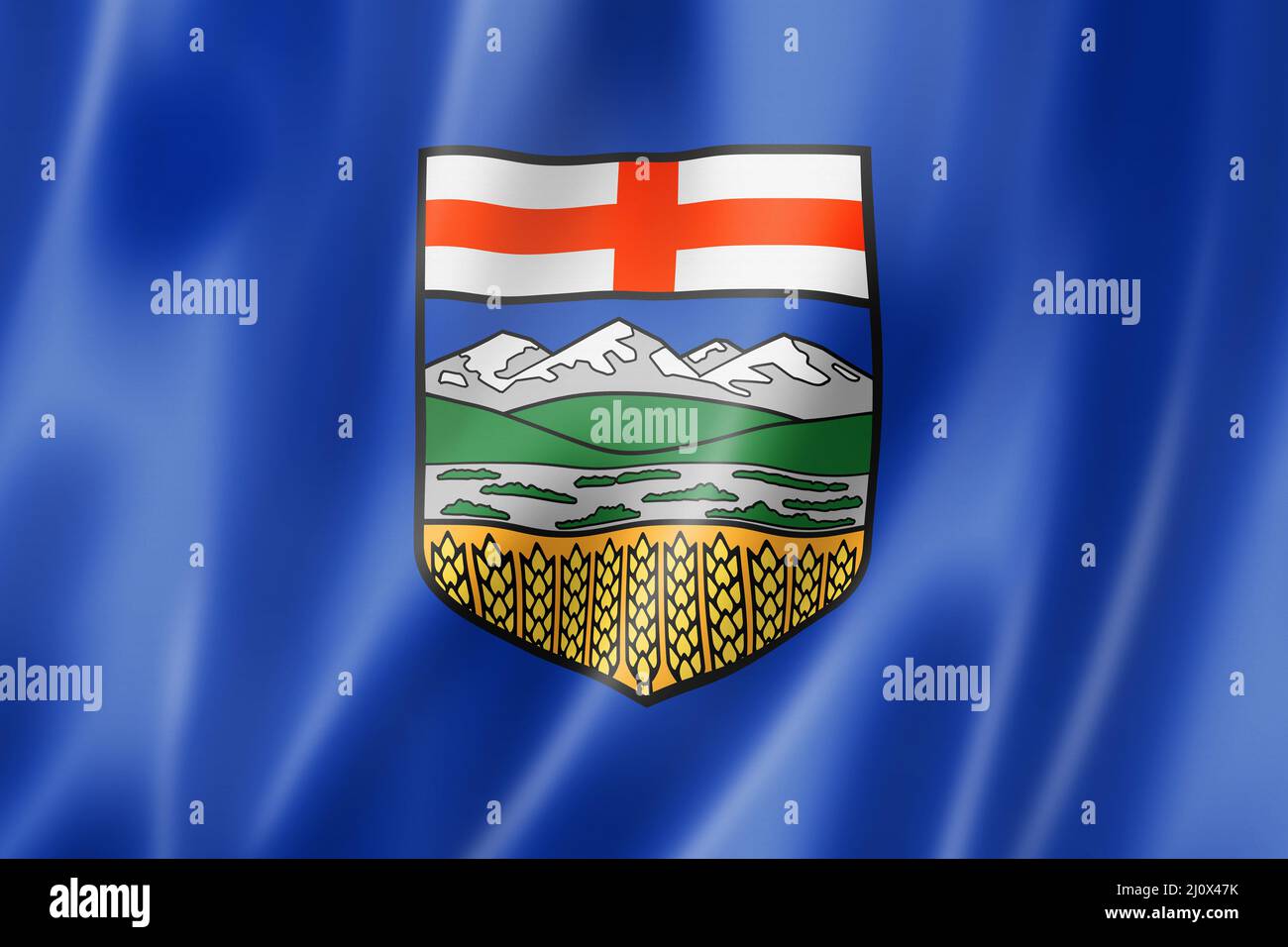 Alberta province flag, Canada Stock Photo - Alamy