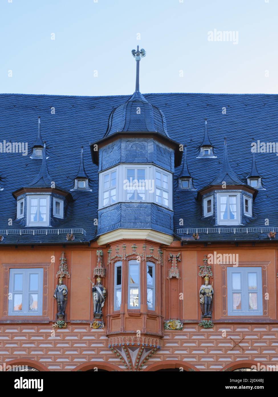 Facade of the historic Gildehouse Kaiserworth, Goslar, Harz Stock Photo ...