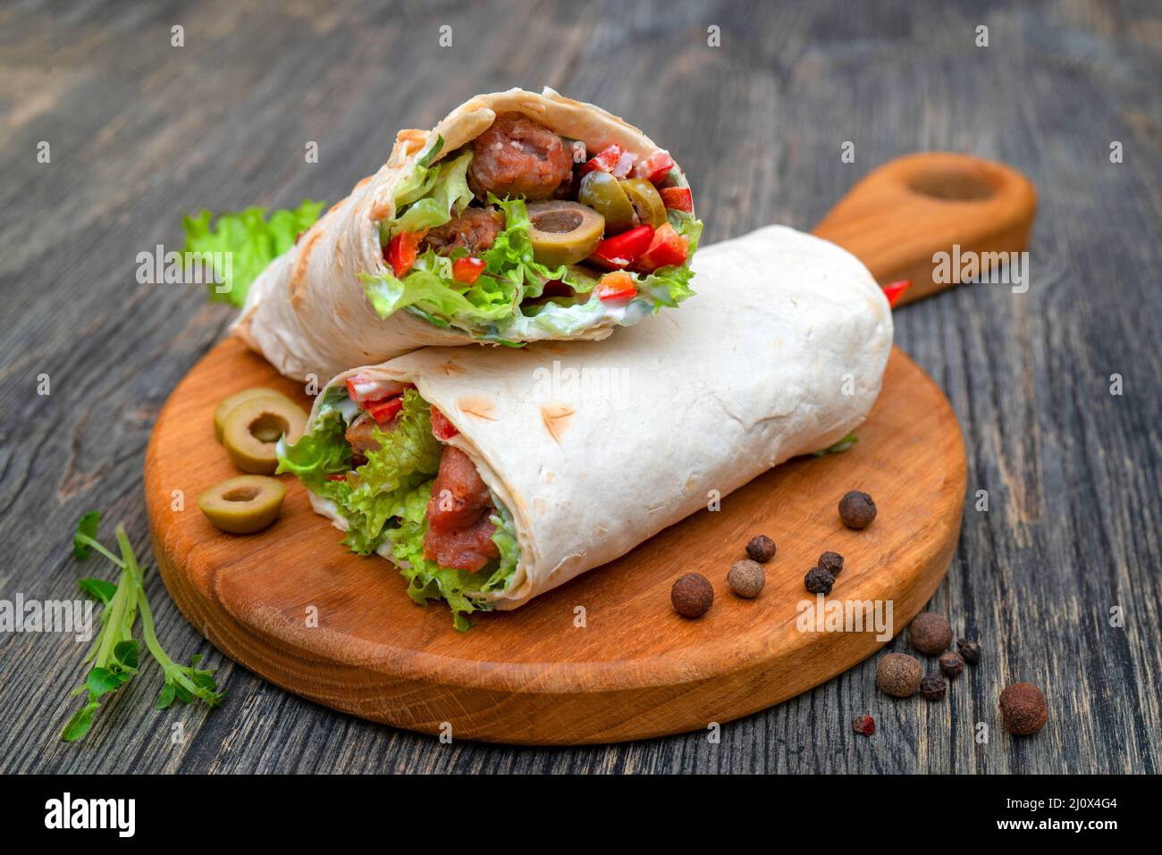 Fresh meat rolls hi-res stock photography and images - Alamy