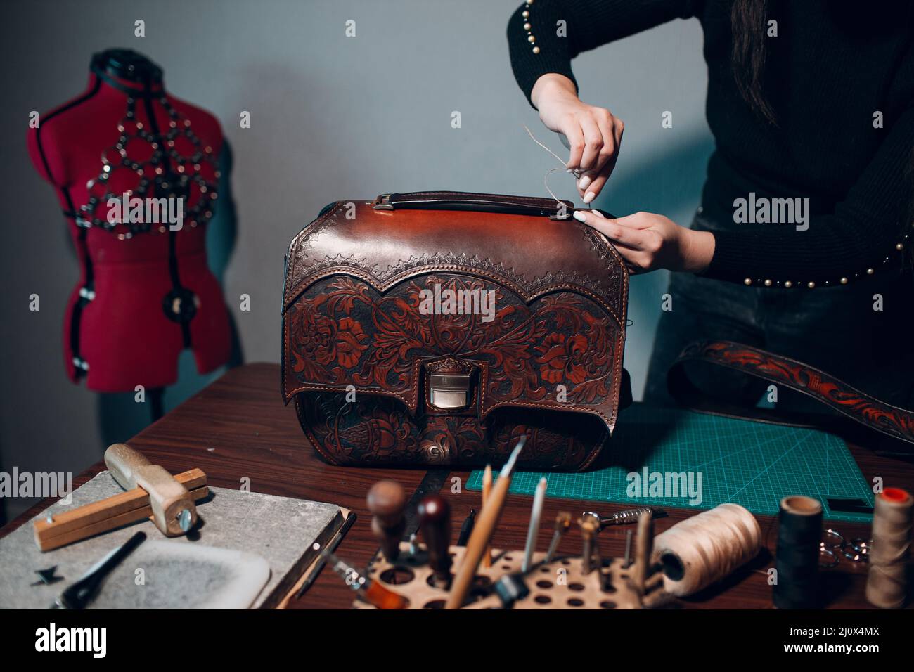 Leather making process hi-res stock photography and images - Alamy