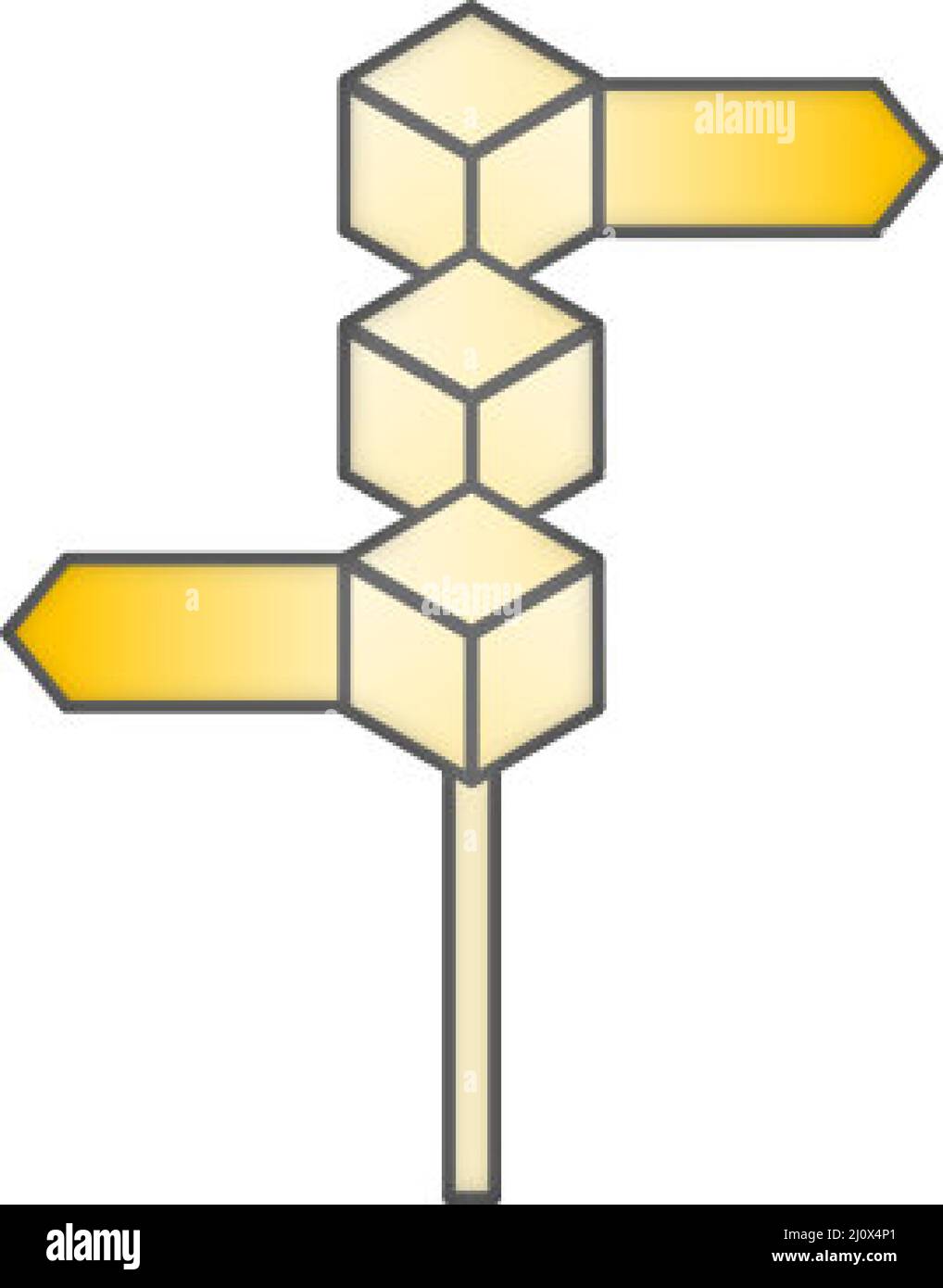 Two-way road sign Stock Vector Image & Art - Alamy