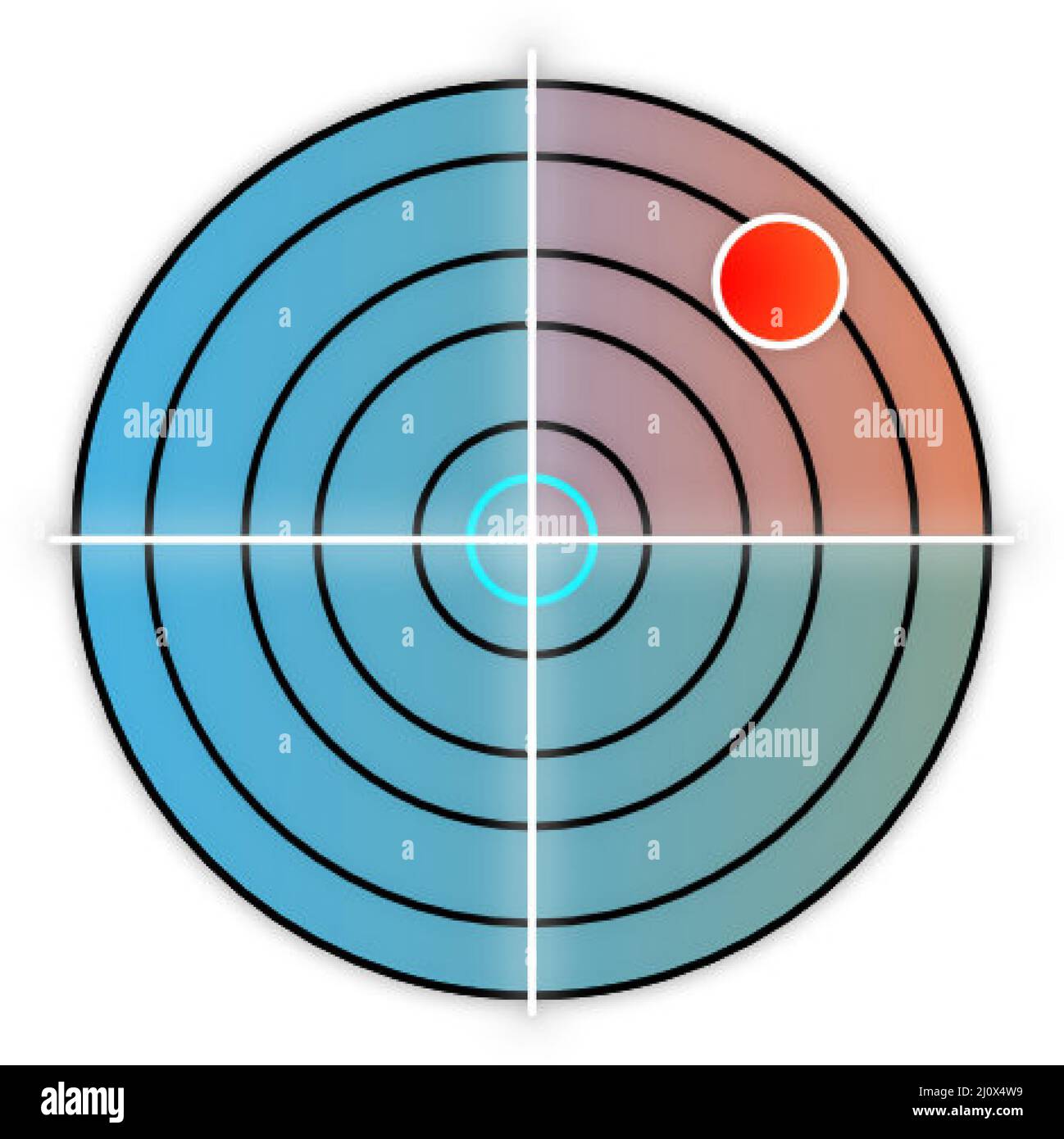 The spacecraft scans the radar to lock the target Stock Vector Image ...