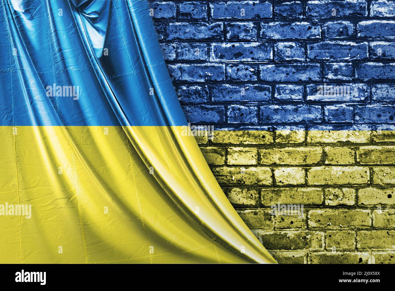 The flag of Ukraine is a banner of two equally sized horizontal bands ...