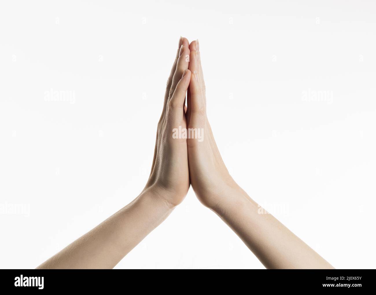Front view hands praying. High quality beautiful photo concept Stock ...