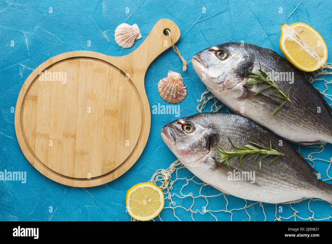 Top view fishes with fishing net2. High quality beautiful photo concept ...