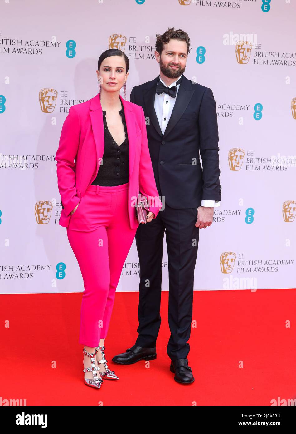 Heida Reed (L) seen arriving for the British Academy Film Awards 2022 ...