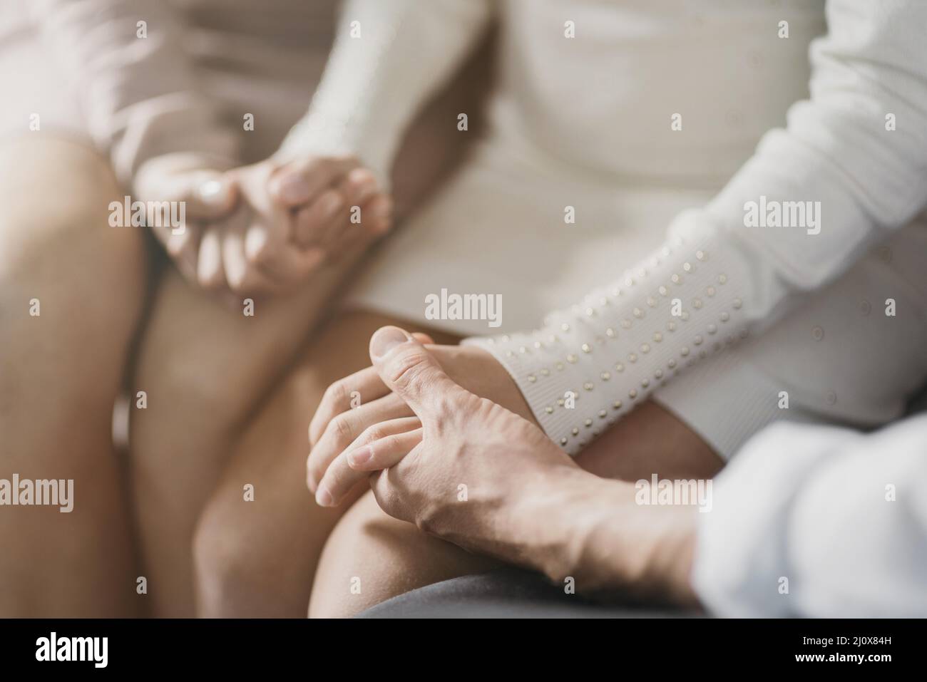 Parents daughter praying together close up. High quality photo Stock ...