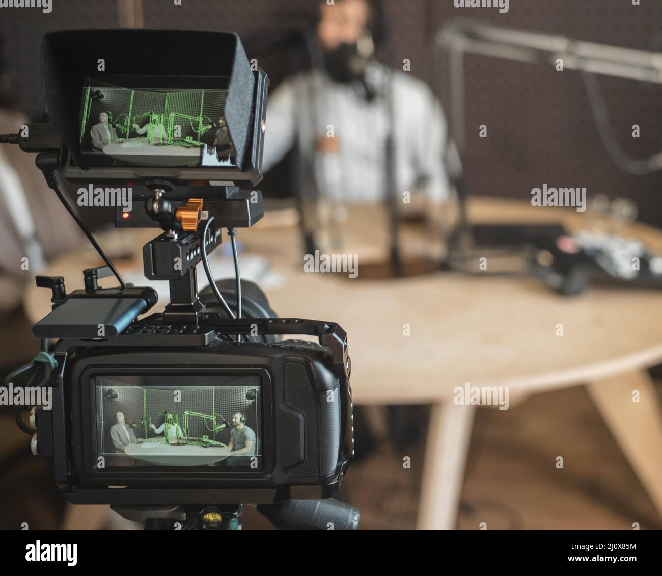 Close up radio concept with camera. High quality beautiful photo ...