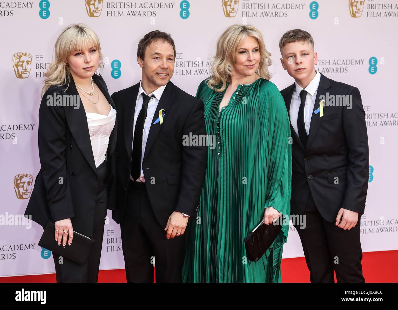Stephen Graham (L2) seen arriving for the British Academy Film Awards ...