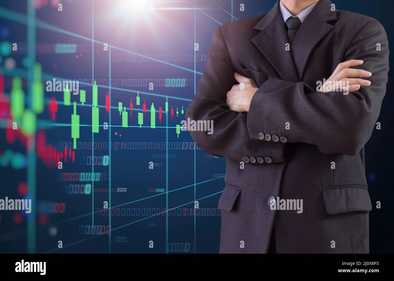 Stock market or forex trading graph and candlestick chart suitable for ...