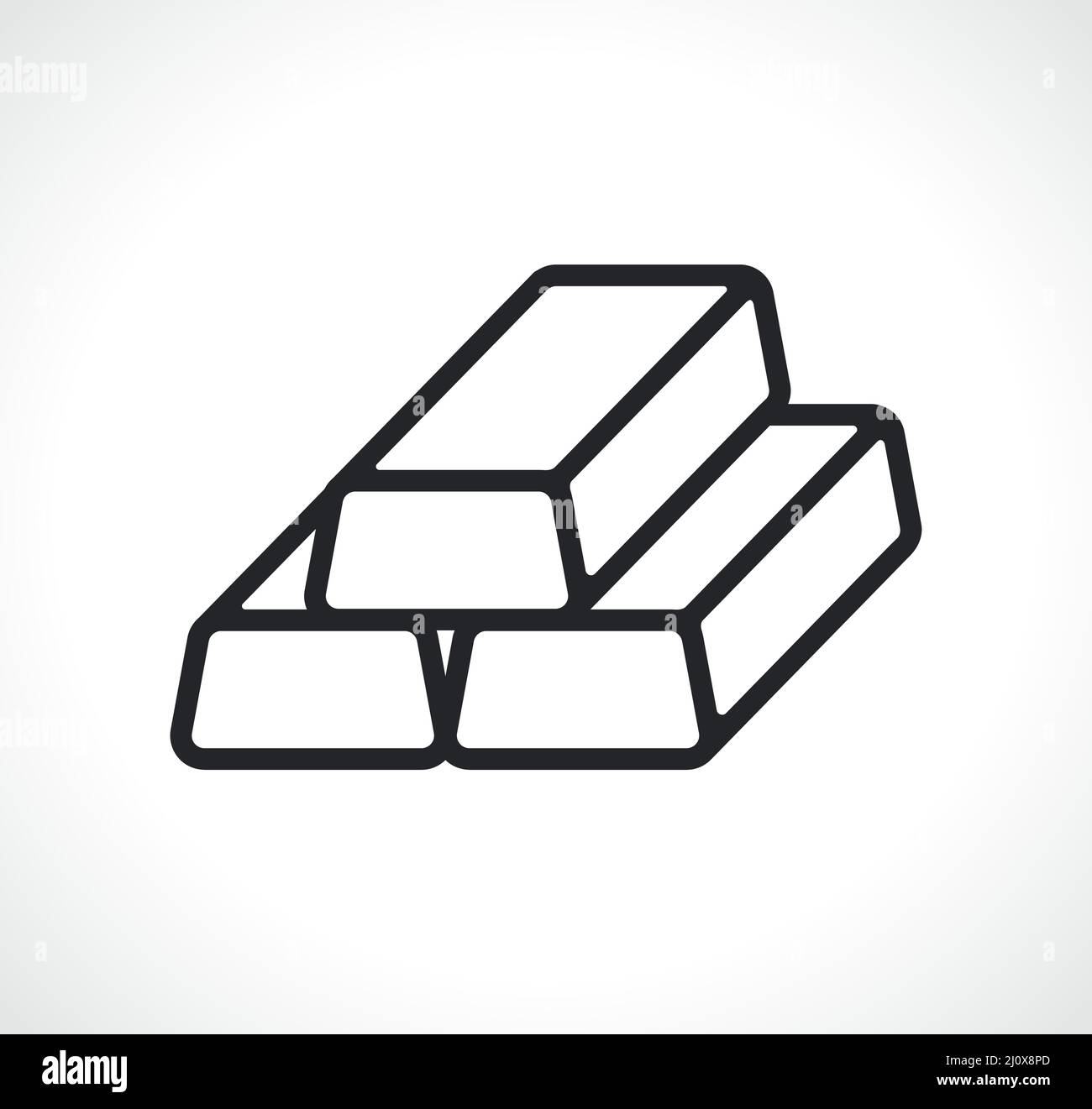 gold bar or ingot thin line icon Stock Vector Image & Art - Alamy