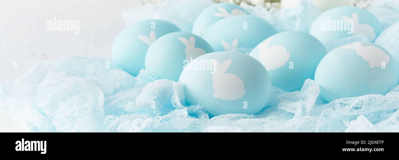 Easter banner. Holiday. Light white background, gentle pastel colors ...