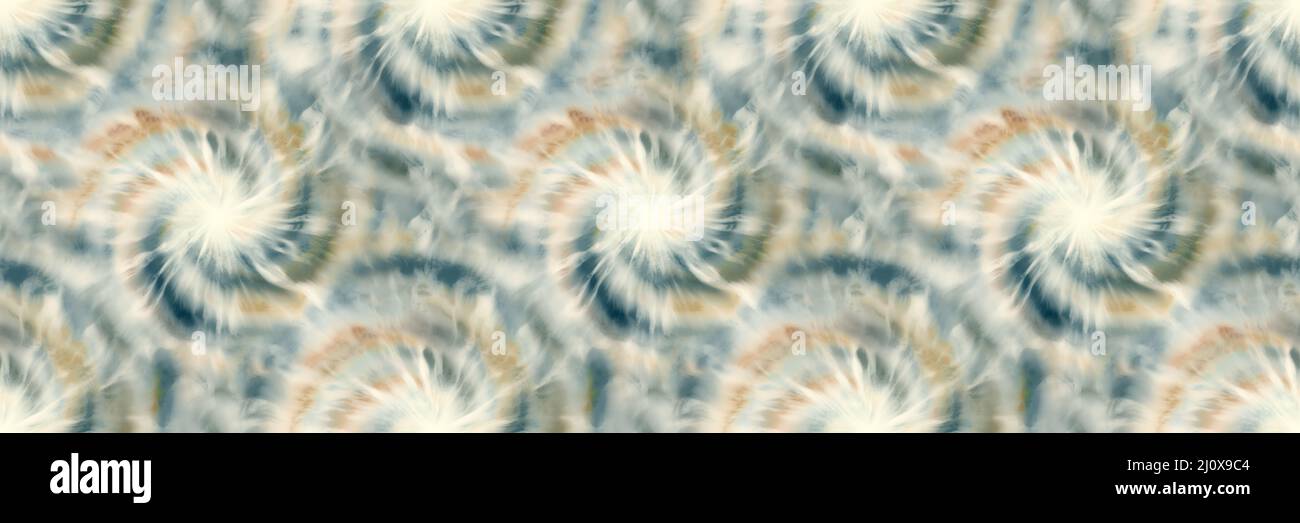 Seamless funky 1970s tie dye border motif pattern for surface design ...