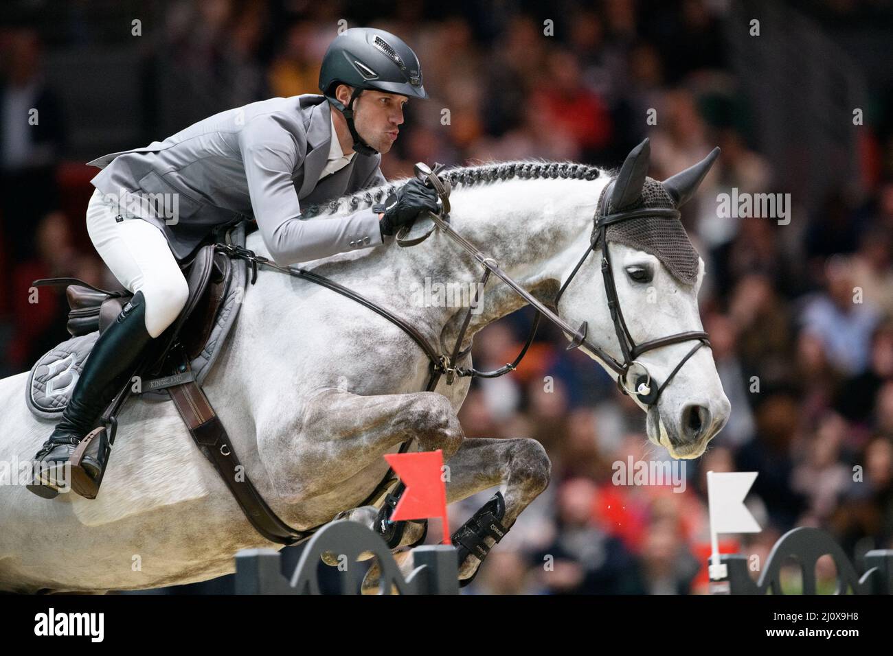 Paris, France. 20th Mar, 2022. Christian Kukuk and Checker 47 compete ...