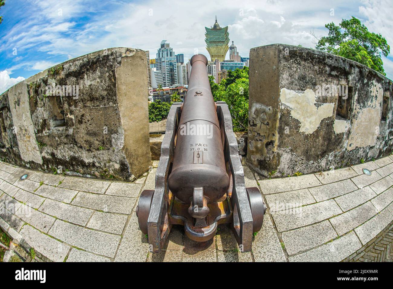 Monte fort of cannon (Macau Special Administrative Region Stock Photo ...