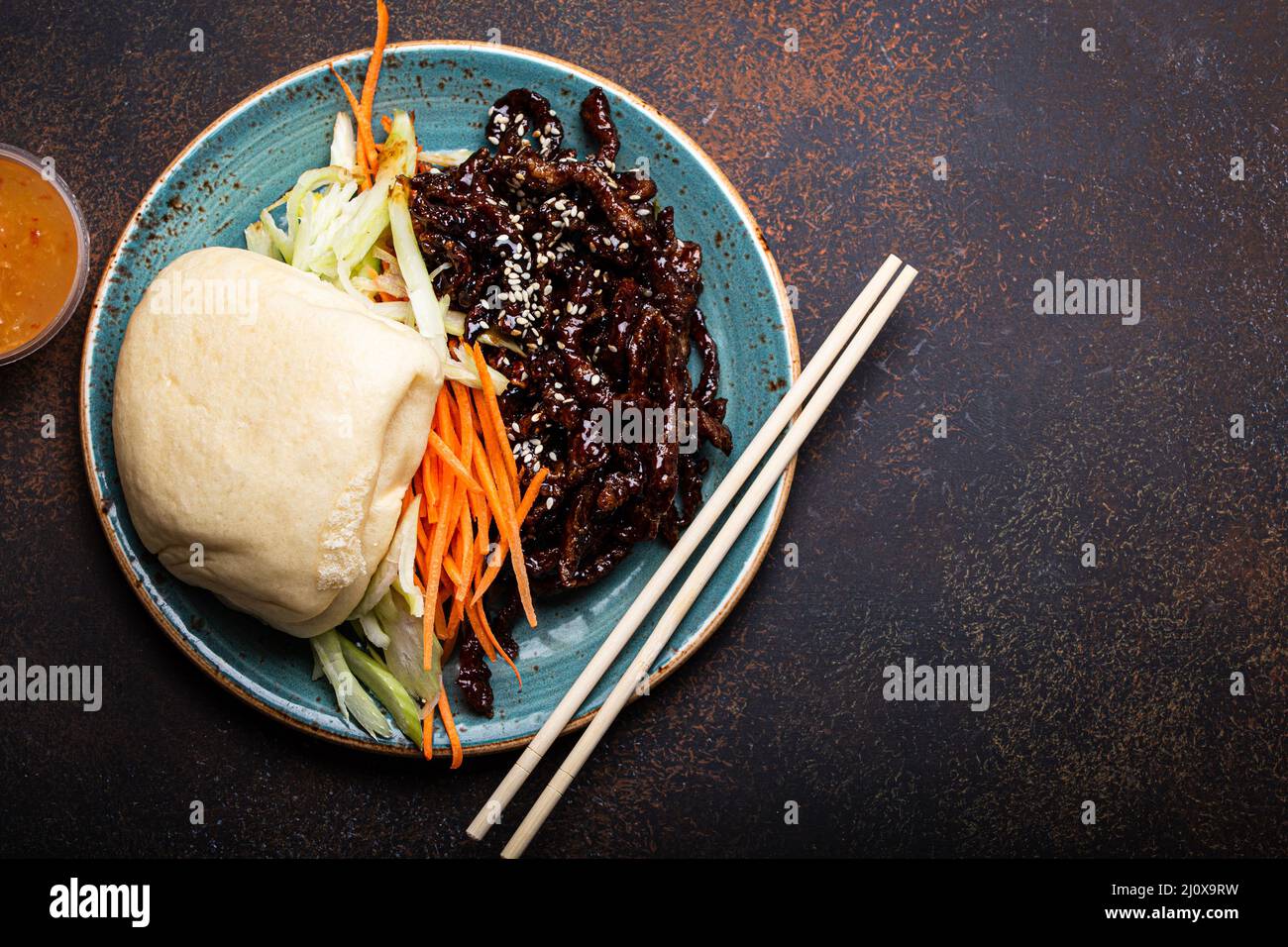 Chinese traditional dish sweet and sour deep fried glazed pork with ...