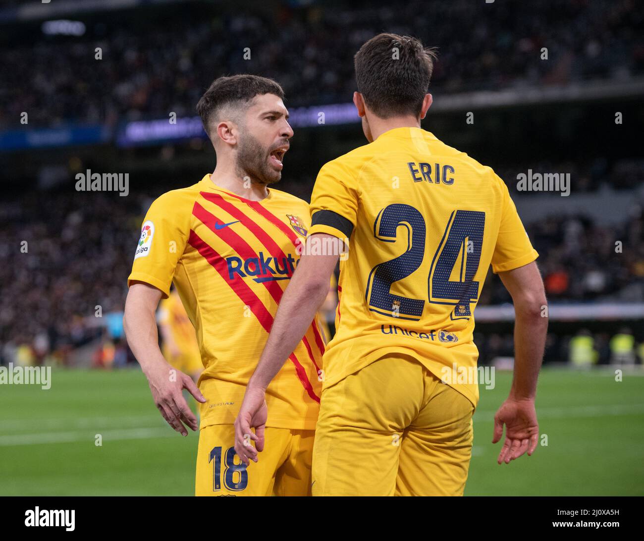 Stadium Santiago Bernabeu, Madrid, Spain. 20th Mar, 2022. La Liga ...