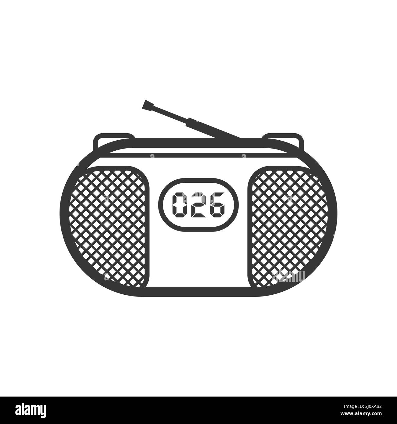 Tape recorder outline single isolated vector icon Stock Vector Image ...