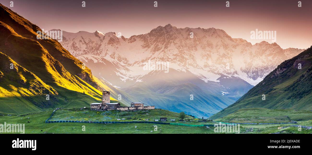 Ushguli that consists of four small villages located at the foot of Mt ...