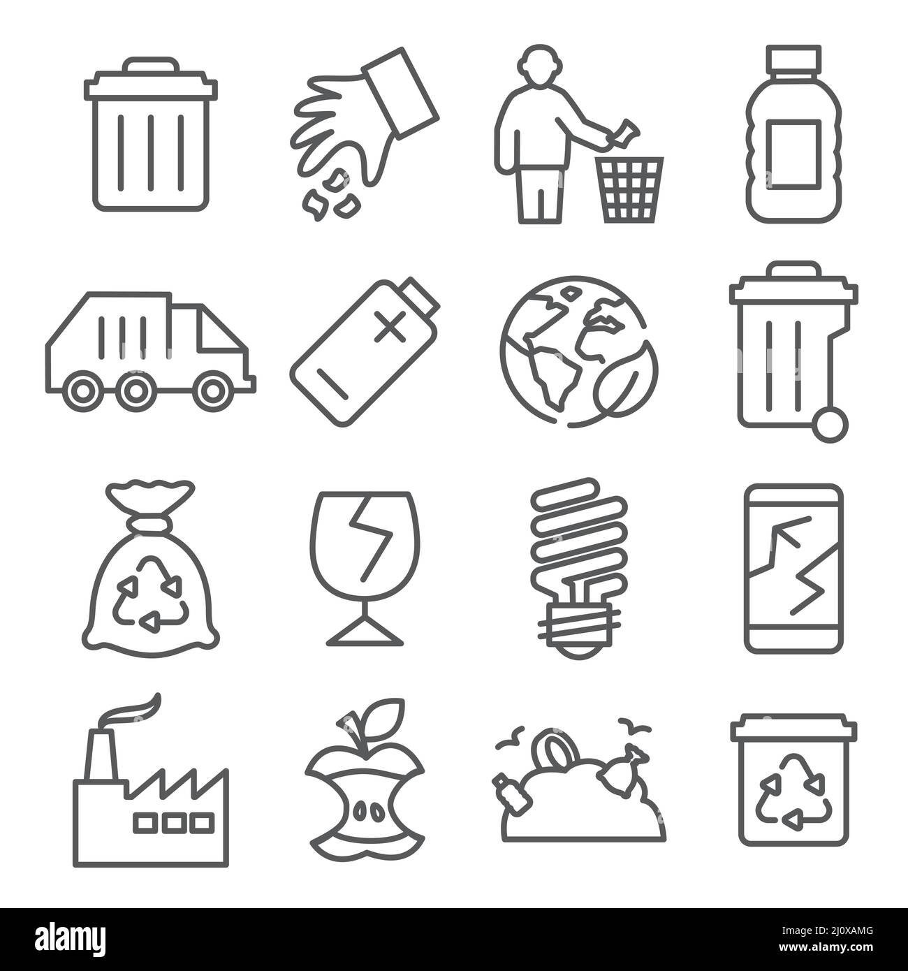 Garbage truck on landfill Stock Vector Images - Alamy