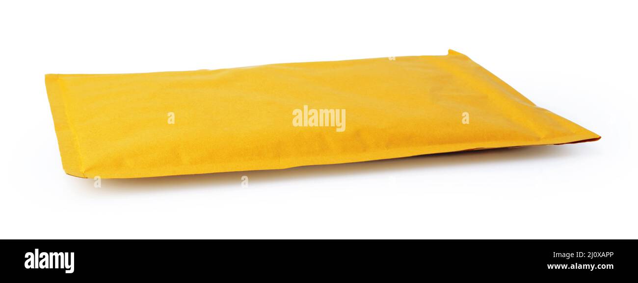 Thick envelope on a white background Stock Photo - Alamy
