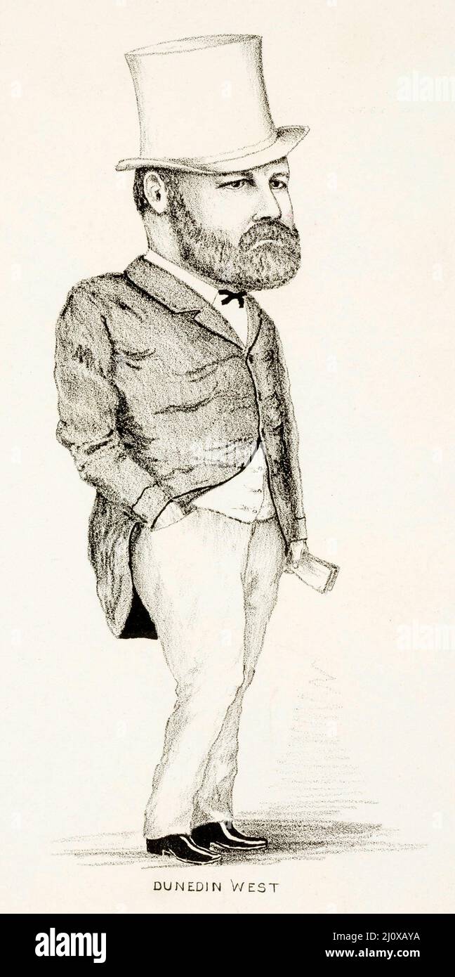 Sketch of a politician, Thomas Dick from the Dunedin West electorate ...