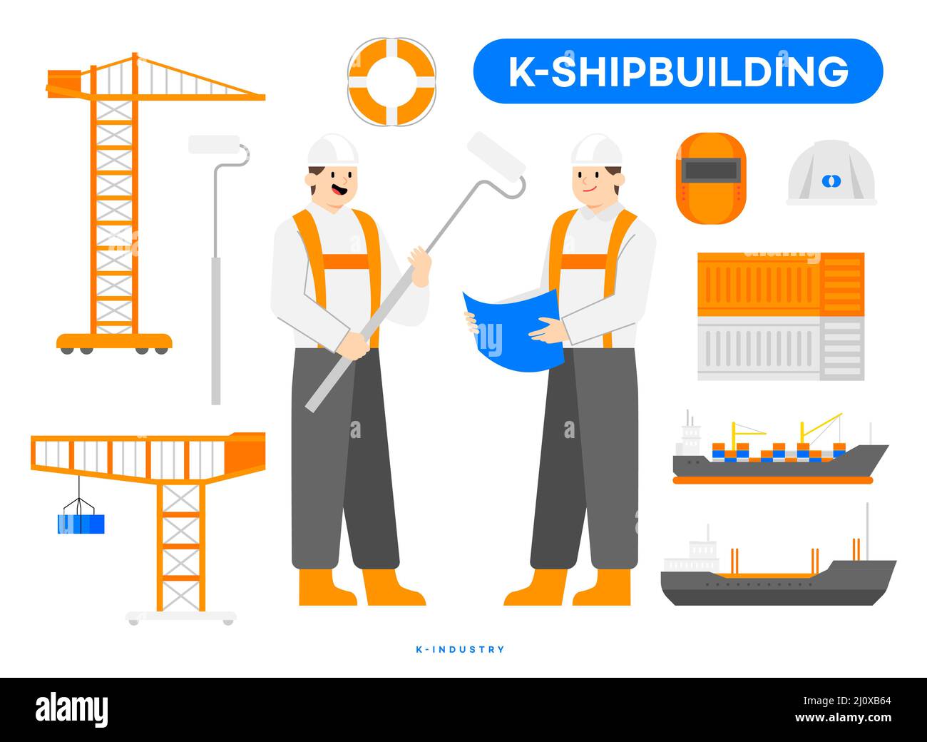 Shipbuilding ship building Cut Out Stock Images & Pictures - Alamy