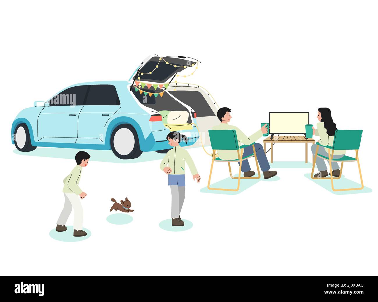 smart mobility car vector illustration for car camping Stock Photo - Alamy